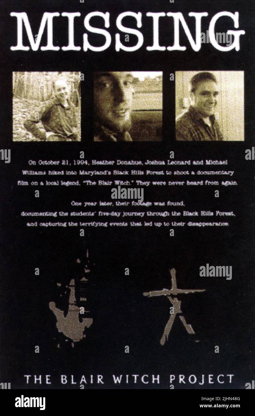 MOVIE POSTER, THE BLAIR WITCH PROJECT, 1999 Stock Photo - Alamy