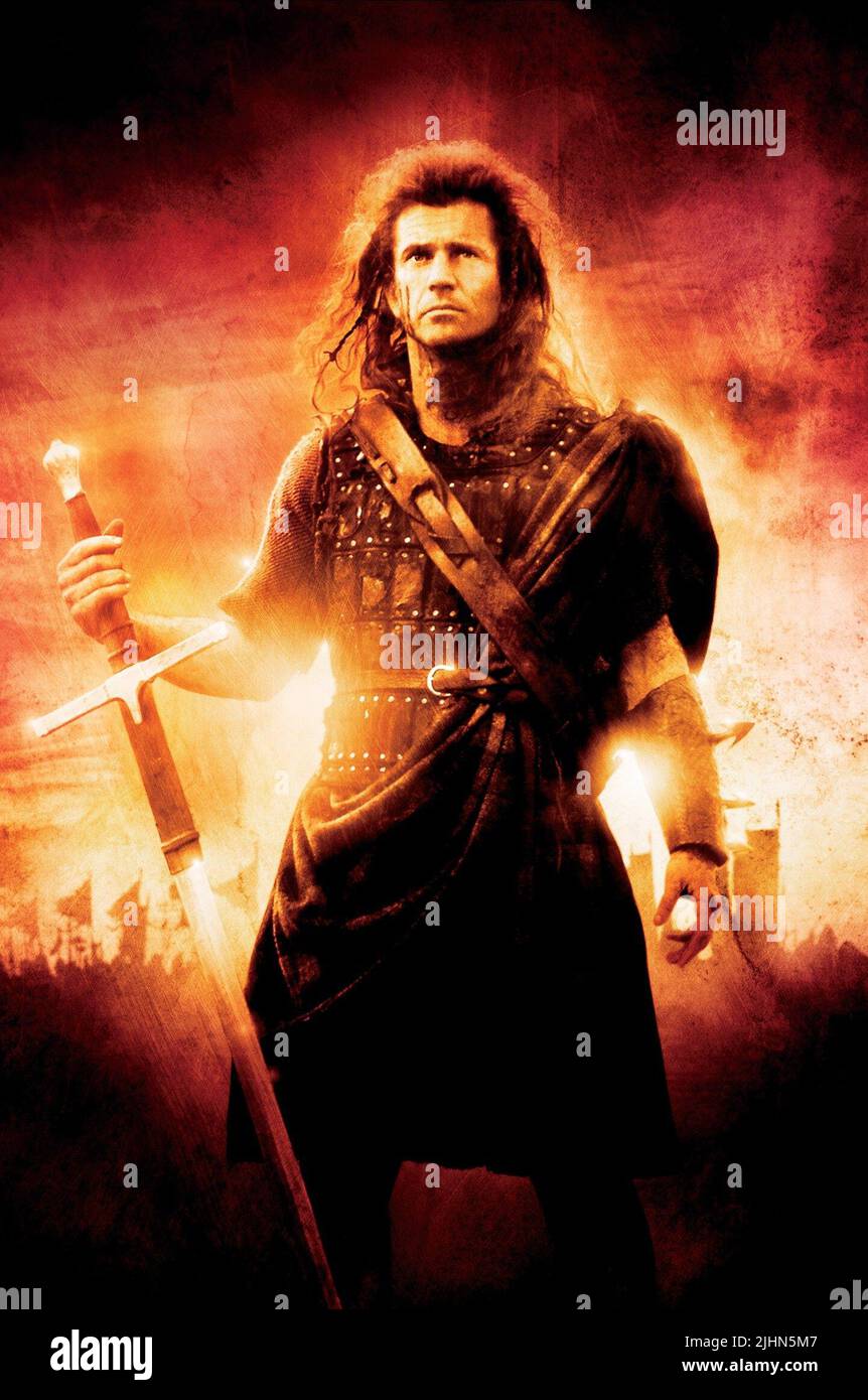MEL GIBSON, BRAVEHEART, 1995 Stock Photo - Alamy