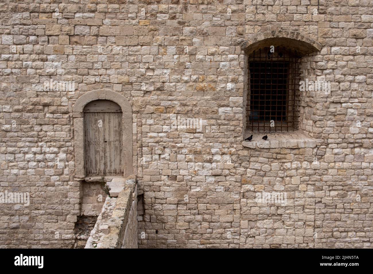 Door and window at the castle of Trani, Southern Italy Stock Photo - Alamy