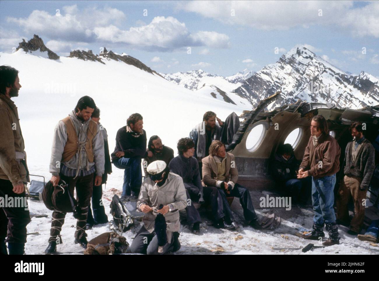 SURVIVORS AT CRASH SCENE, ALIVE, 1993 Stock Photo - Alamy