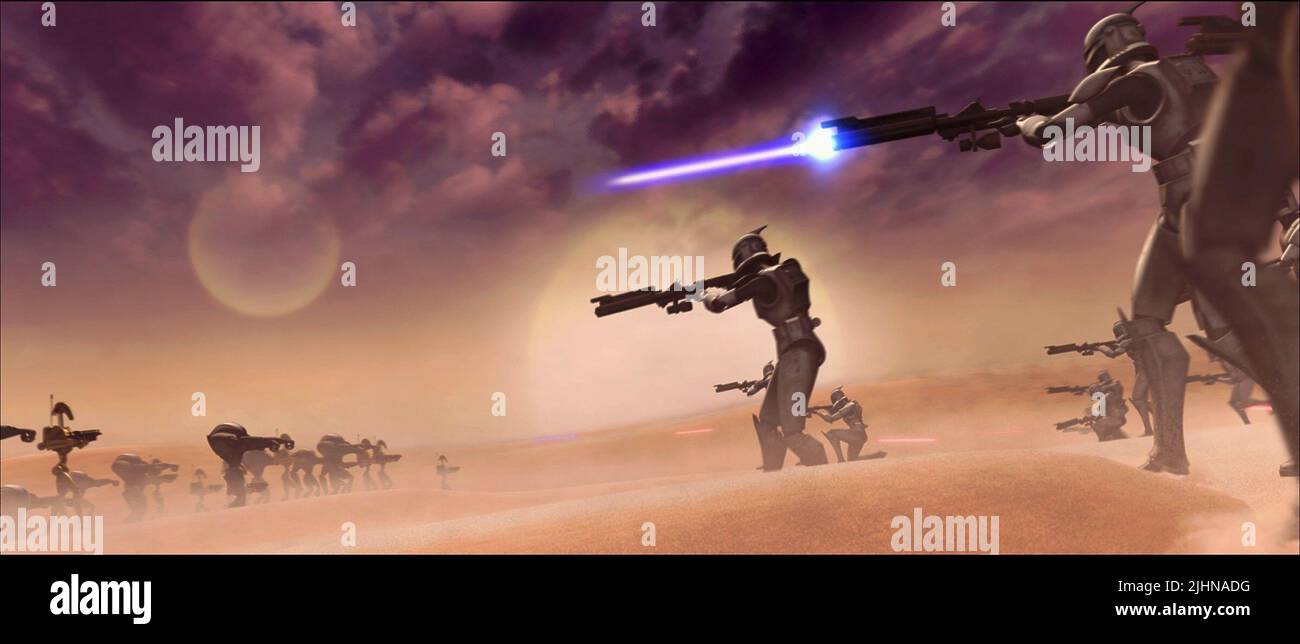 BATTLE SCENE, STAR WARS: THE CLONE WARS, 2008 Stock Photo - Alamy