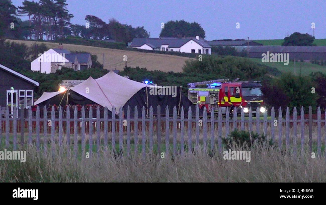 Grab from PA video of Police and emergency services attending ...