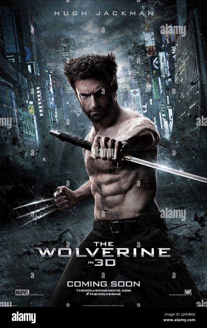 HUGH JACKMAN POSTER, THE WOLVERINE, 2013 Stock Photo - Alamy