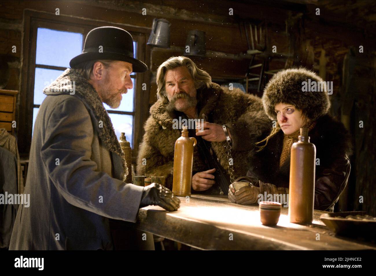 TIM ROTH, KURT RUSSELL, JENNIFER JASON LEIGH, THE HATEFUL EIGHT, 2015 ...