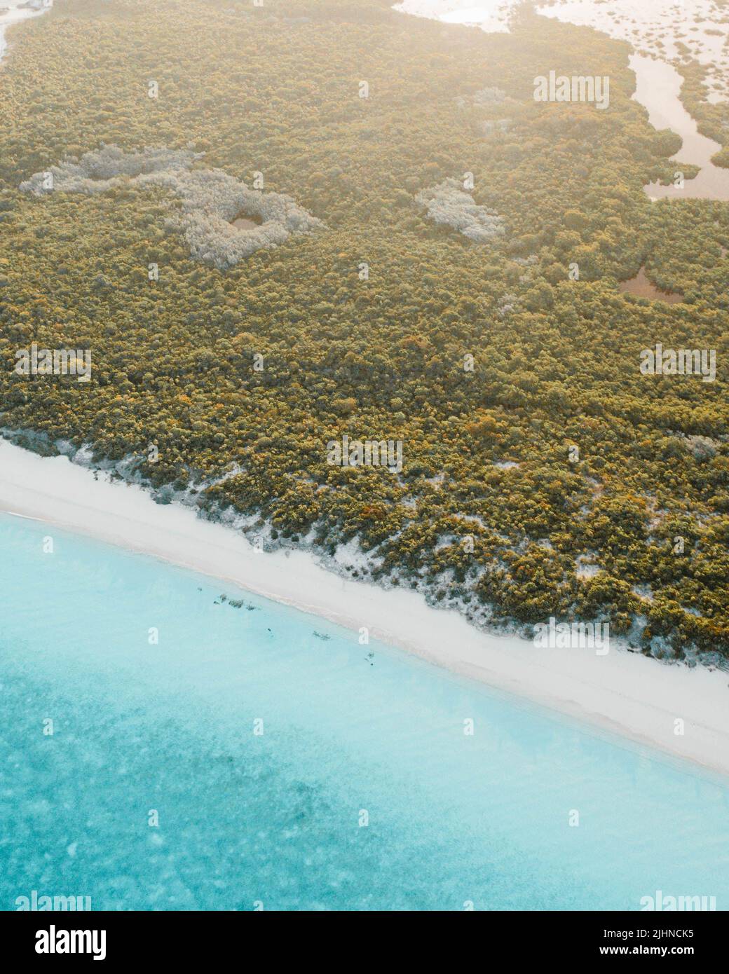 Uninhabited island in the bahamas exuma chain Stock Photo - Alamy