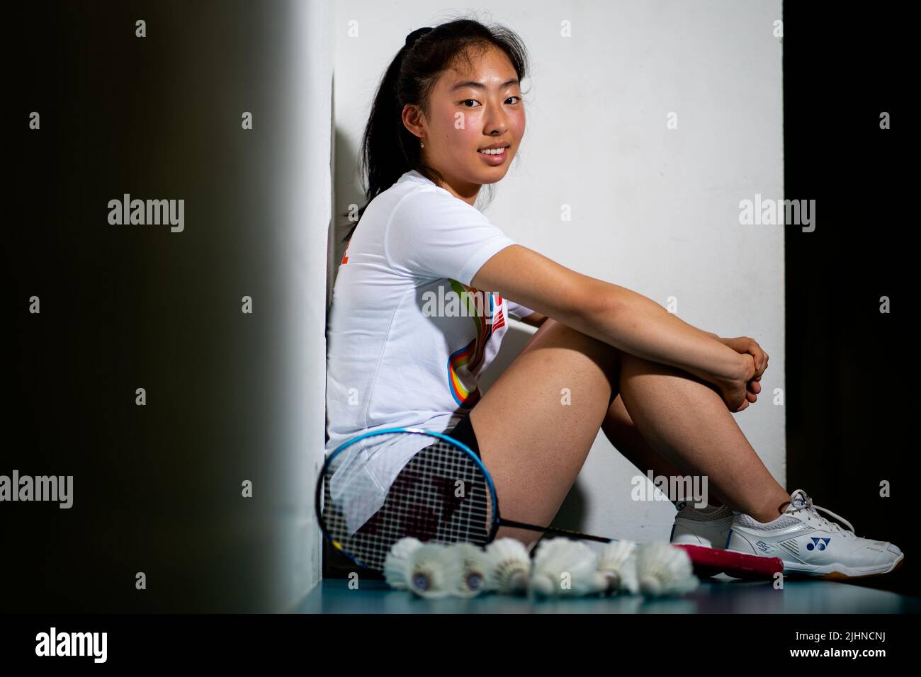 ARNHEM, NETHERLANDS - JULY 19: Badminton player Flora Wang poses for a photo during a Photo ...