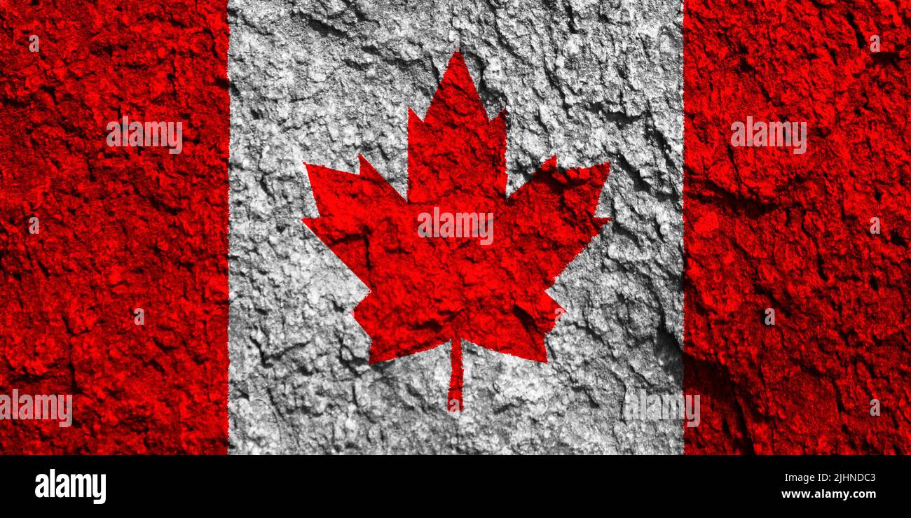 Background image of the flag of Canada on the texture Stock Photo - Alamy