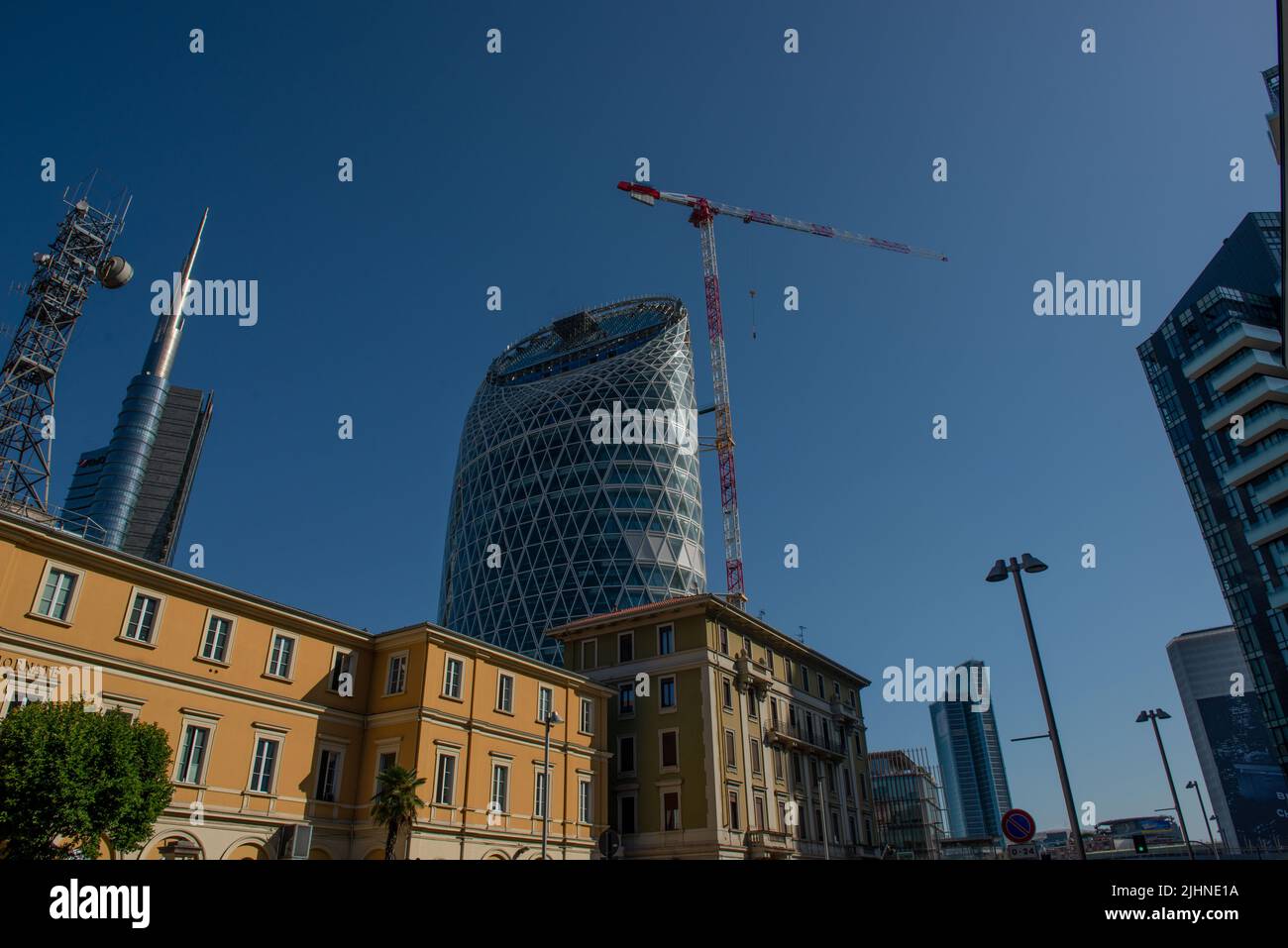 Milan Italy 29 June 2022: Construction of the new Business Center ...