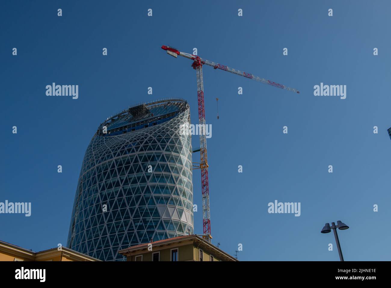 Milan Italy 29 June 2022: Construction of the new Business Center actually completing the urban ...
