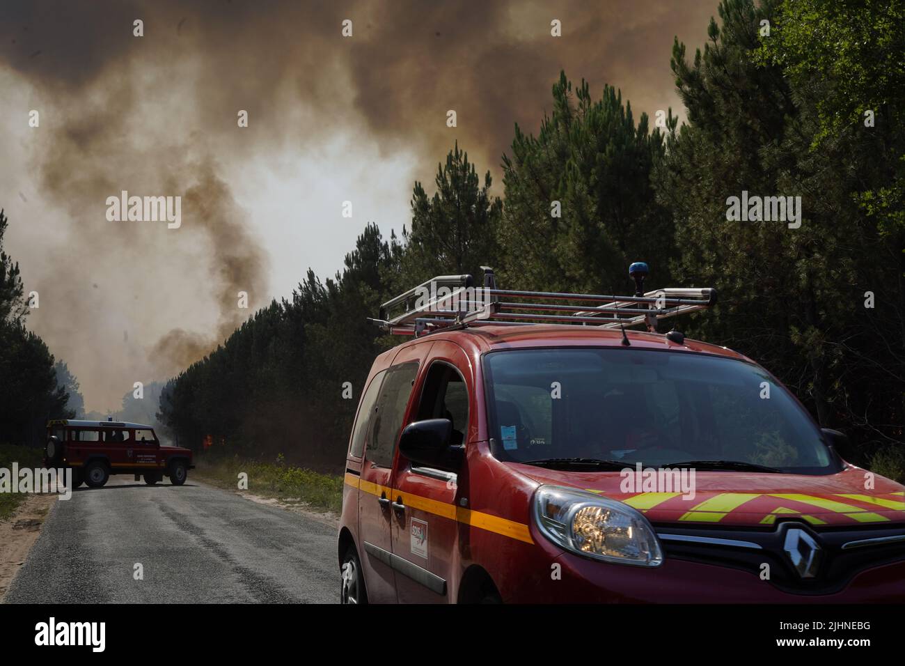 Fires and forest fires in Gironde (France).17 07 2022 Stock Photo - Alamy