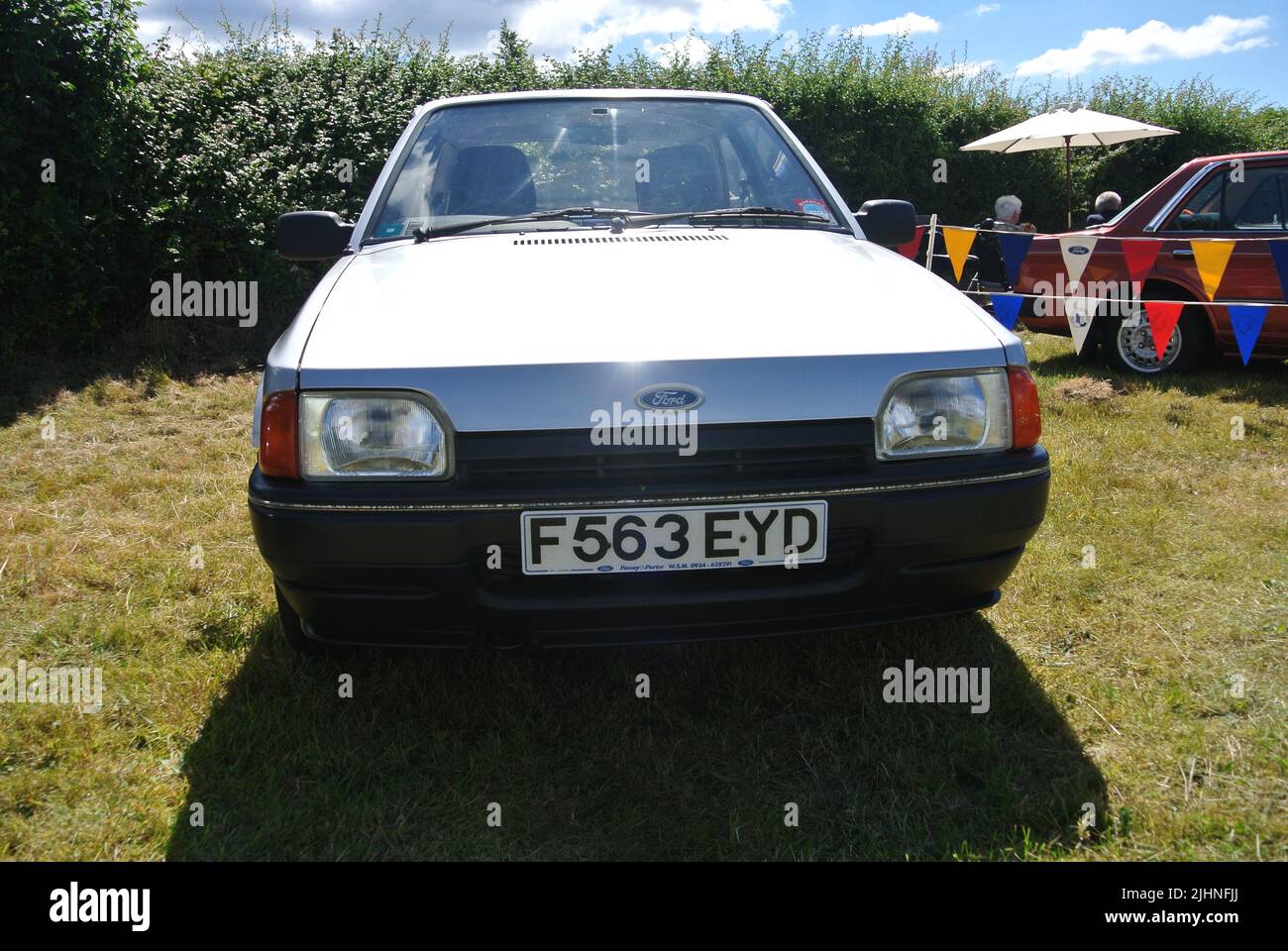 A 1989 Ford Escort Mk3 parked on display at the 47th Historic Vehicle ...