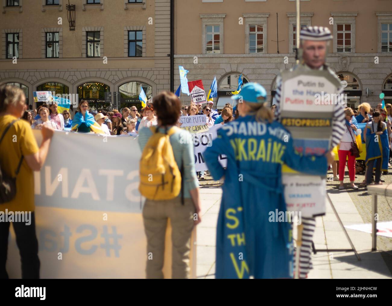 Munich, Germany. 21st May, 2022. On May 21st, 2022 hundreds gathered in ...