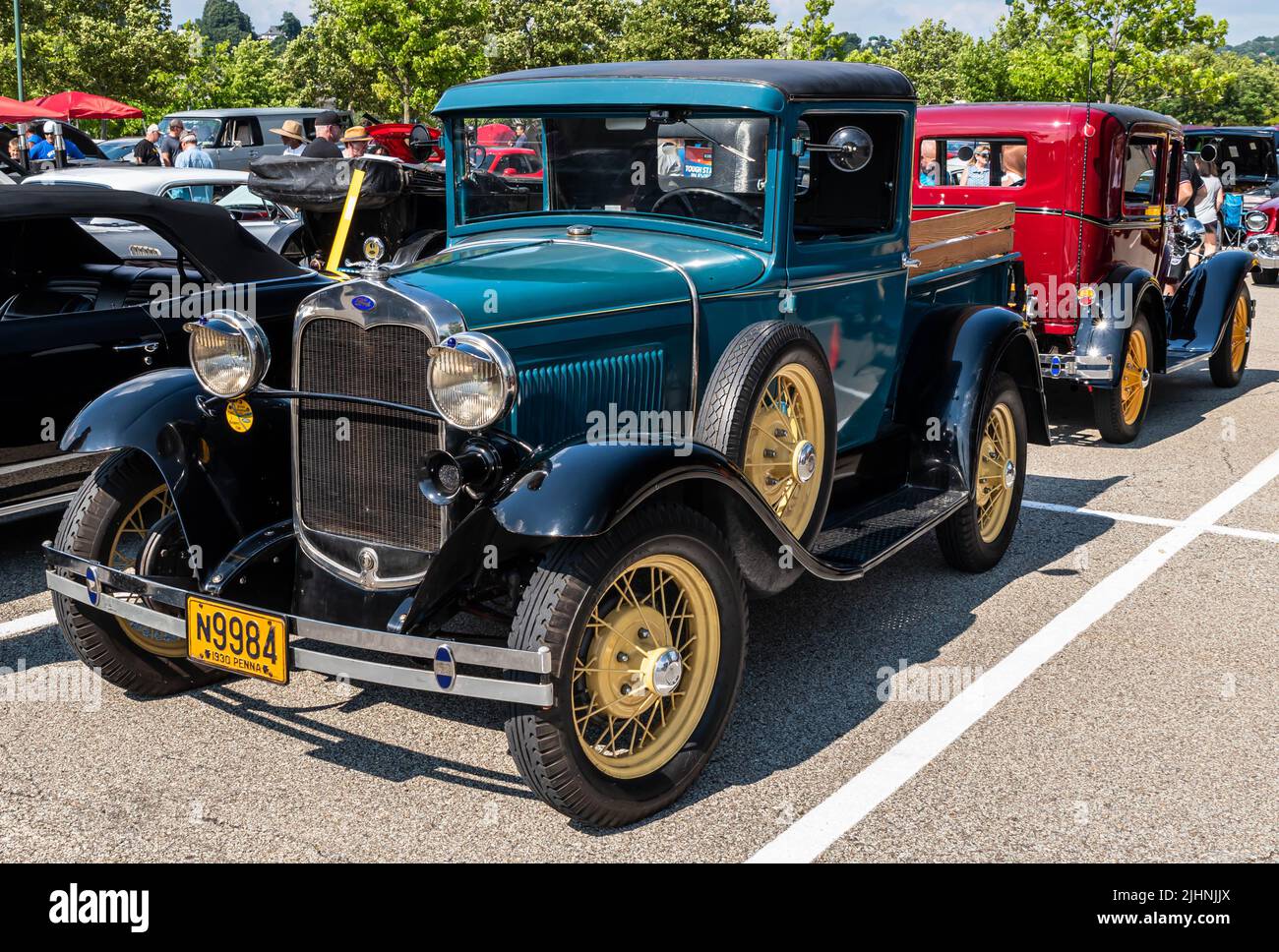 A 1930 Ford Model A truck at the Homestead Waterfront car show in ...