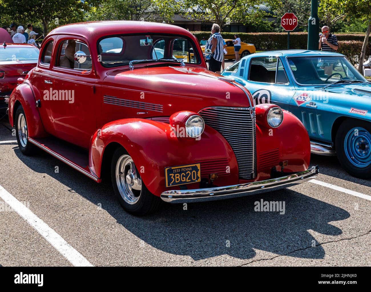 A red 1939 Chevrolet coupe at the Homestead Waterfront car show in ...