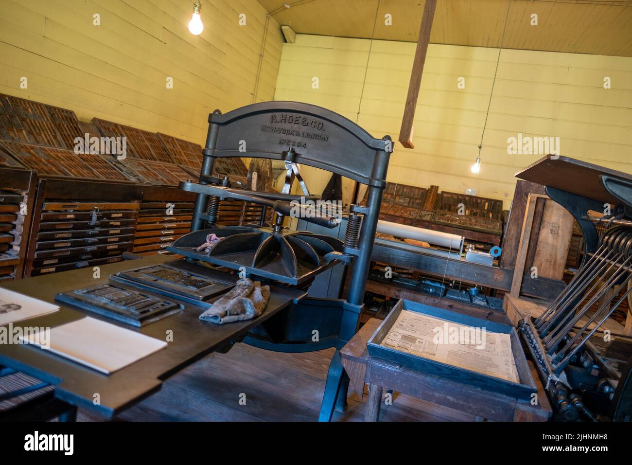 A R. Hoe & Co. of New York & London Number 5394 Printing Press ...