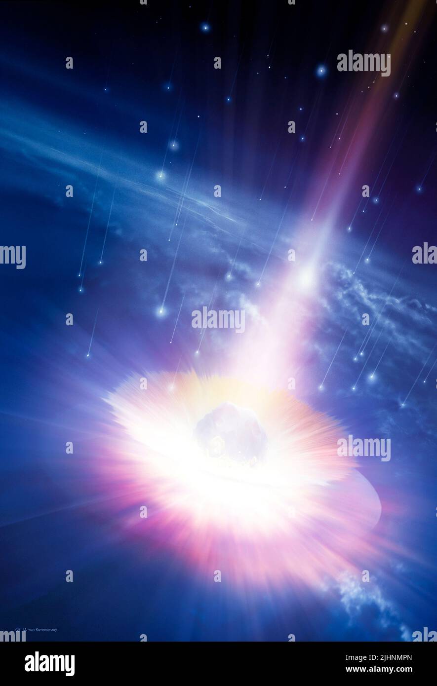 Chicxulub impact event, illustration Stock Photo - Alamy