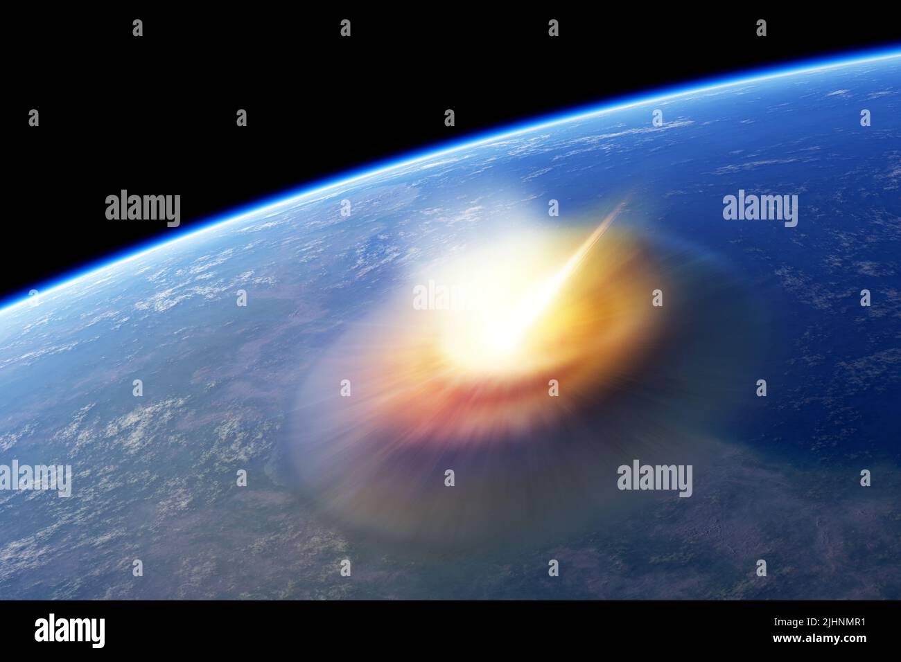 Chicxulub impact event, illustration Stock Photo - Alamy