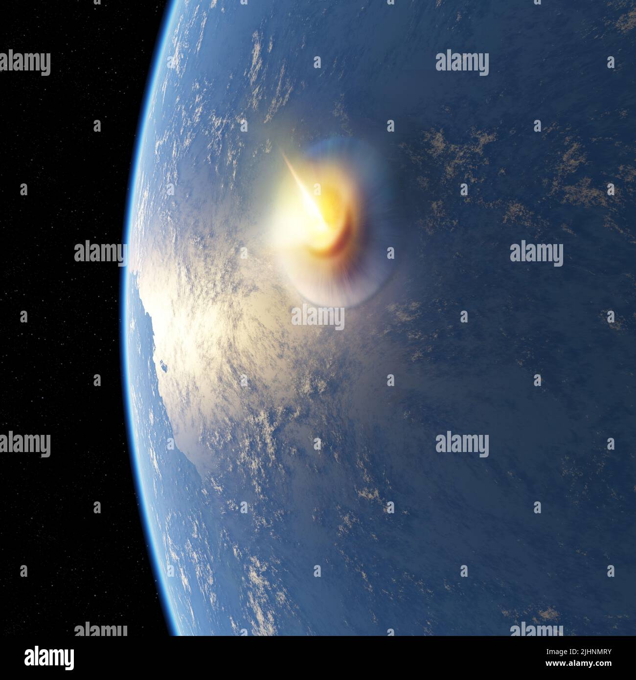 Chicxulub impact event, illustration Stock Photo - Alamy