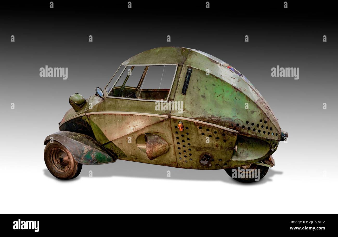 A side view od a 1950 fend flitzer micro car hi-res stock photography ...