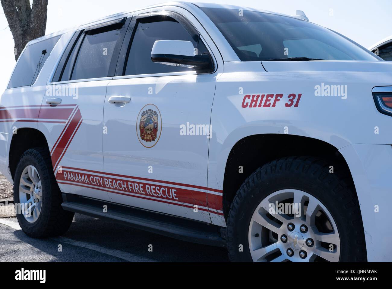 Panama City Beach Fire Rescue Chief Truck seen at command area in ...