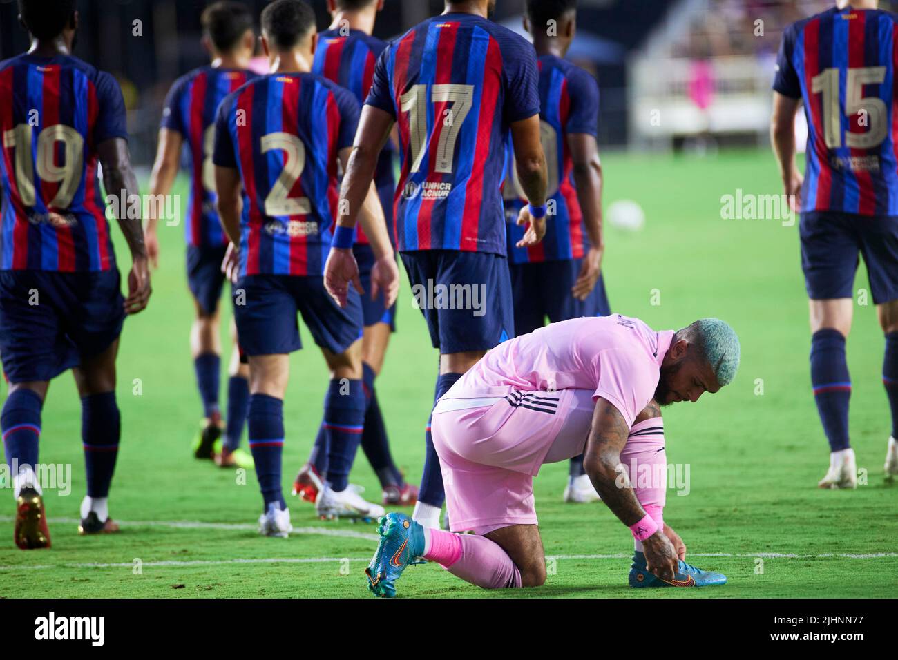 Fort Lauderdale, FL, USA. 19th July 2022. FC Barcelona and 11 Ariel ...