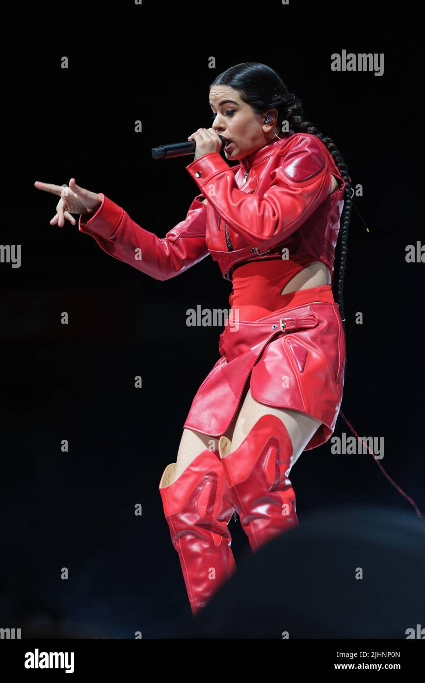 The singer Rosalia Vila Tobella, commonly known as Rosalía performs as ...