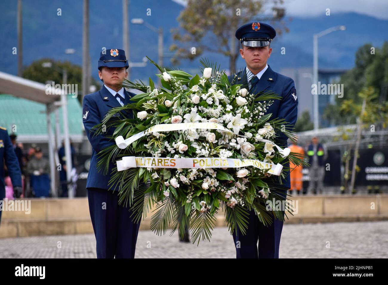 Bogota, Colombia, July 19, 2022. Members of the Colombian air force ...