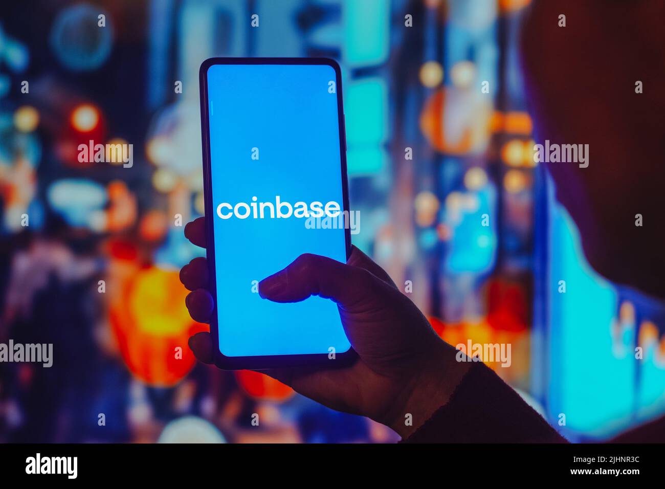 Brazil. 19th July, 2022. In this photo illustration, the Coinbase logo ...