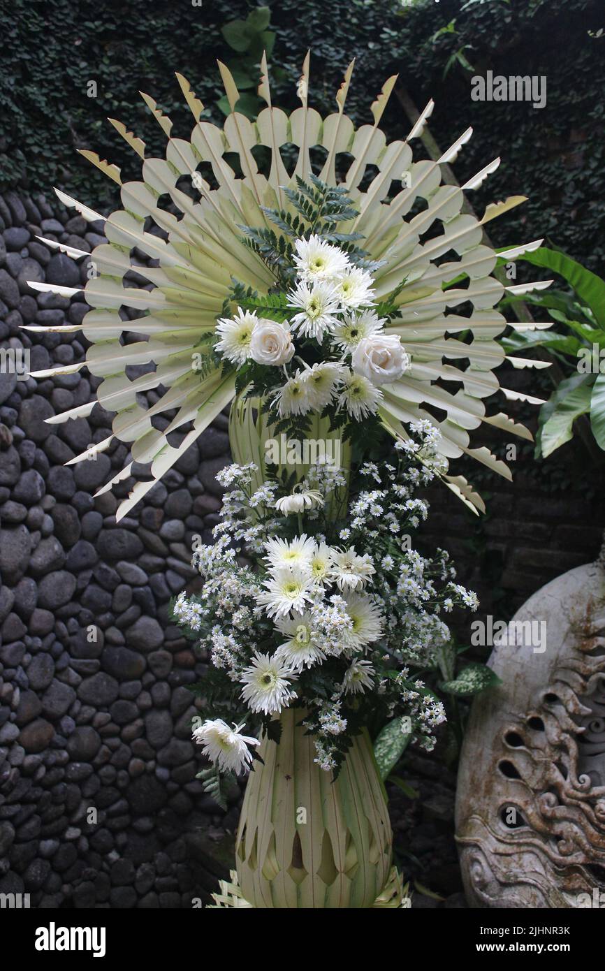 Yogyakarta, Indonesia, Janur Decoration, create from coconut leaf, for ...