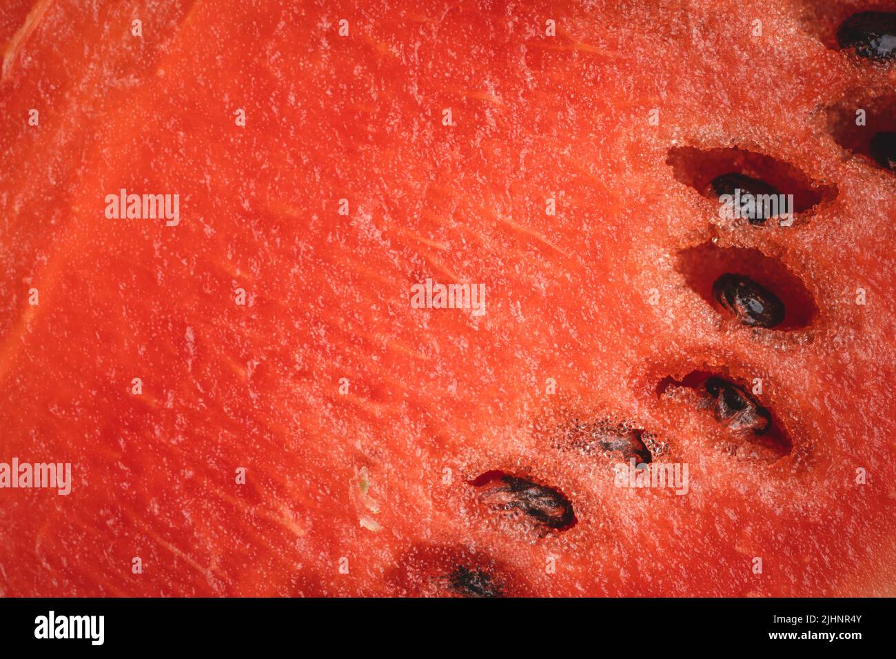 watermelon full frame macro on fresh ripe juicy slice background Stock ...