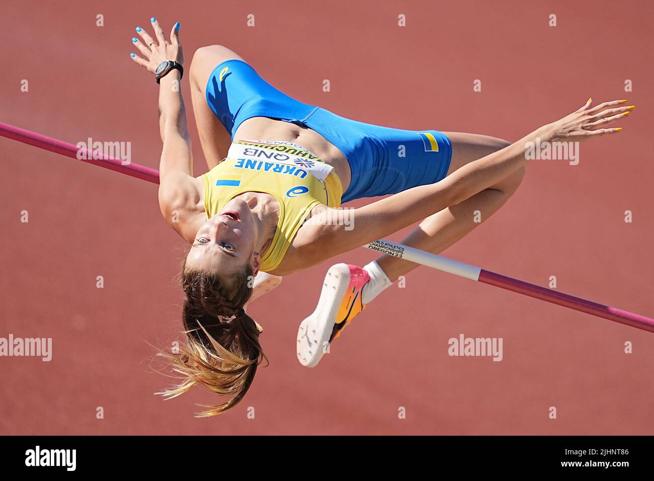 Yaroslava mahuchikh from ukraine in the high jump final hi-res stock ...