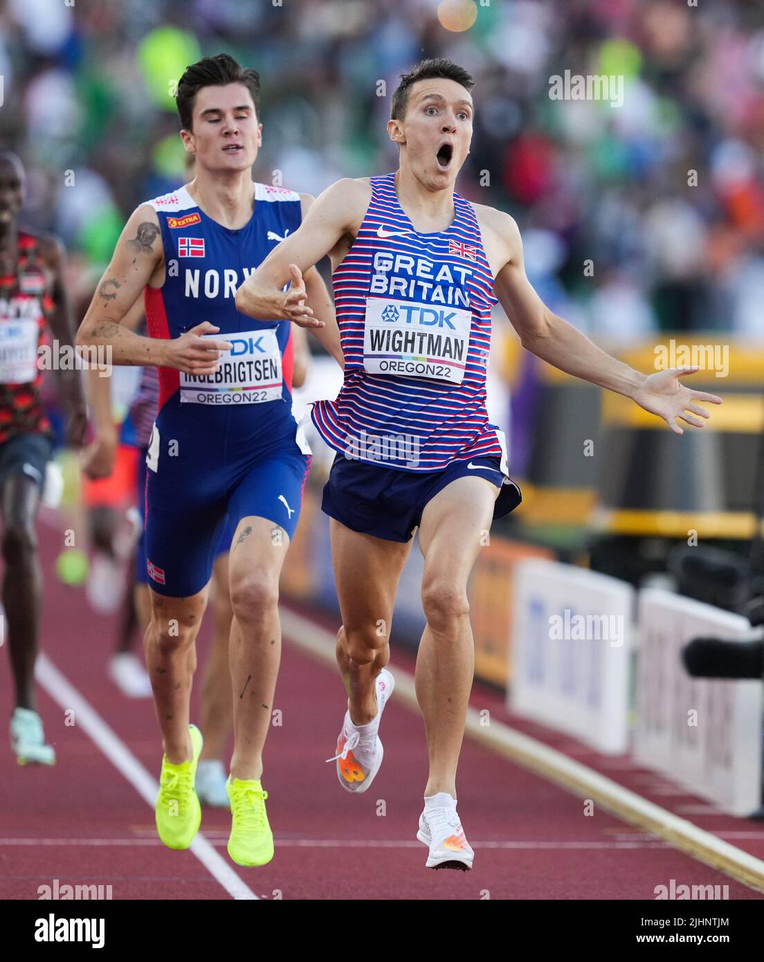 Great Britain's Jake Wightman during the Men’s 1500m Final on day five ...