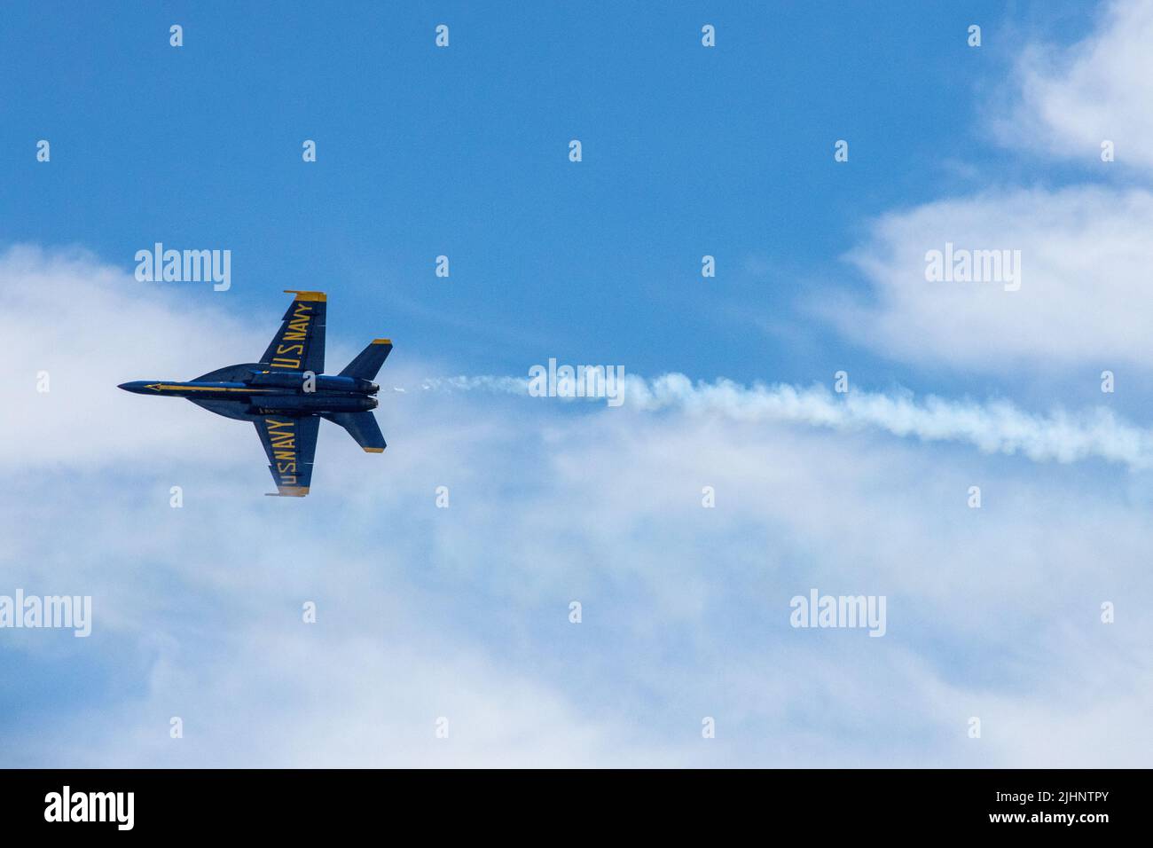 The Navy Flight Demonstration Squadron, the Blue Angels, perform ...