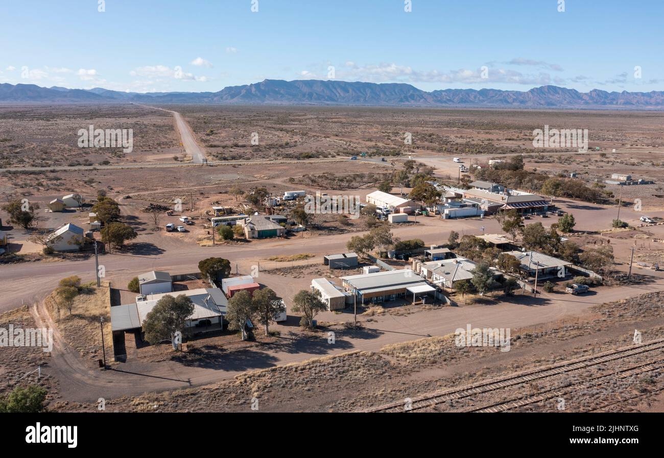 The South Australian town of parachilna near the Flinders ranges Stock ...