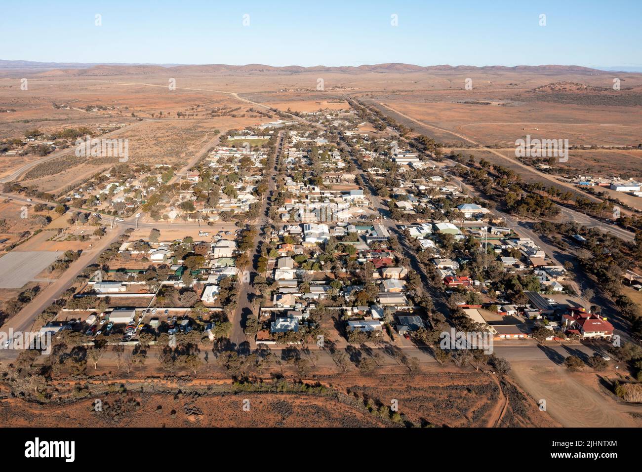 The South Australian town of Hawker near the Flinders Ranges Stock ...