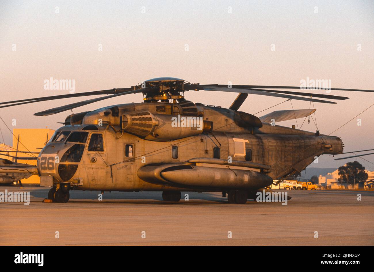 USMC CH-53 Super Stallion on the tarmac at MCAS Miramar in San Diego ...