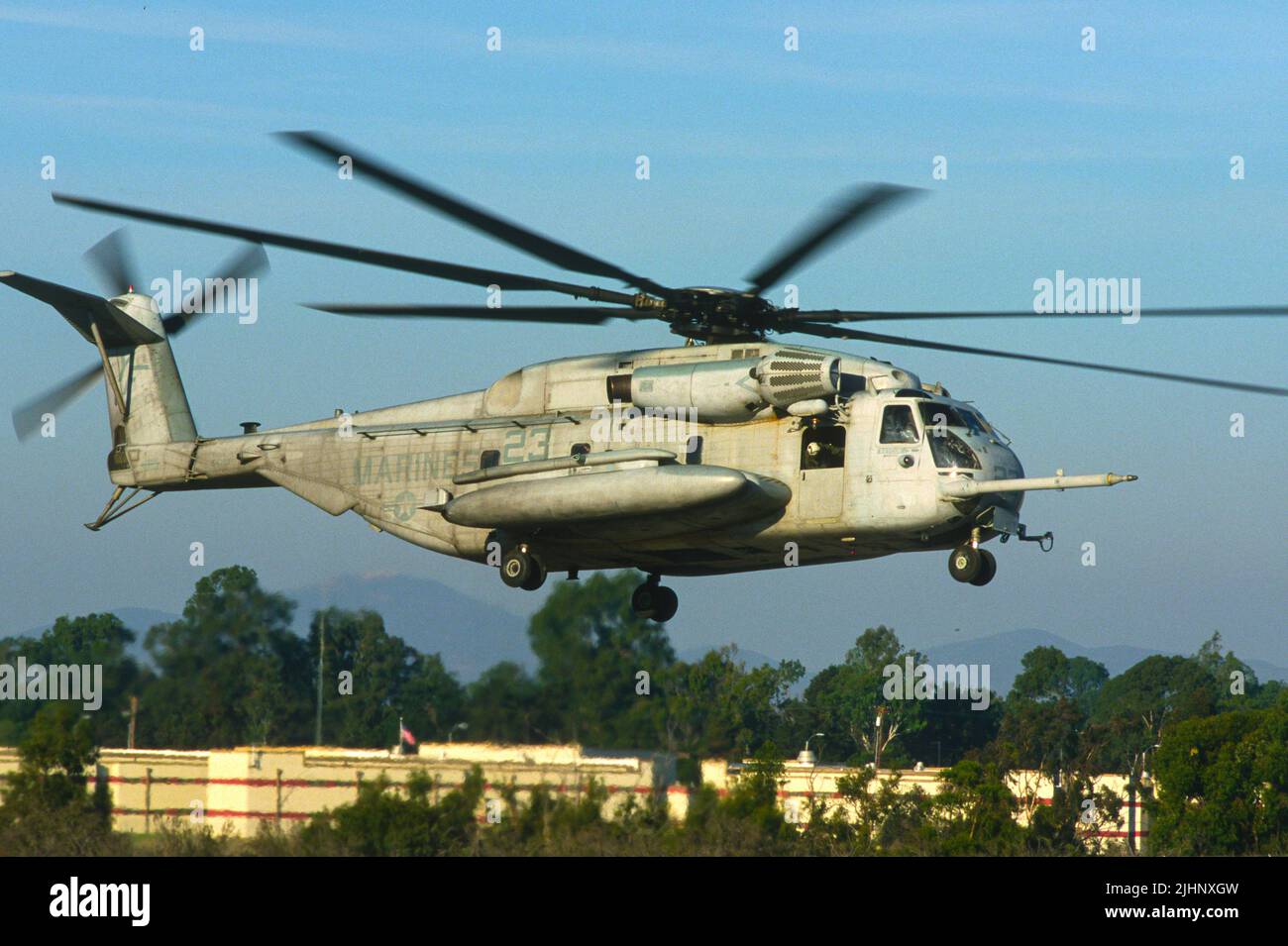 USMC CH-53E Super Stallion landing at MCAS Miramar, California Stock ...