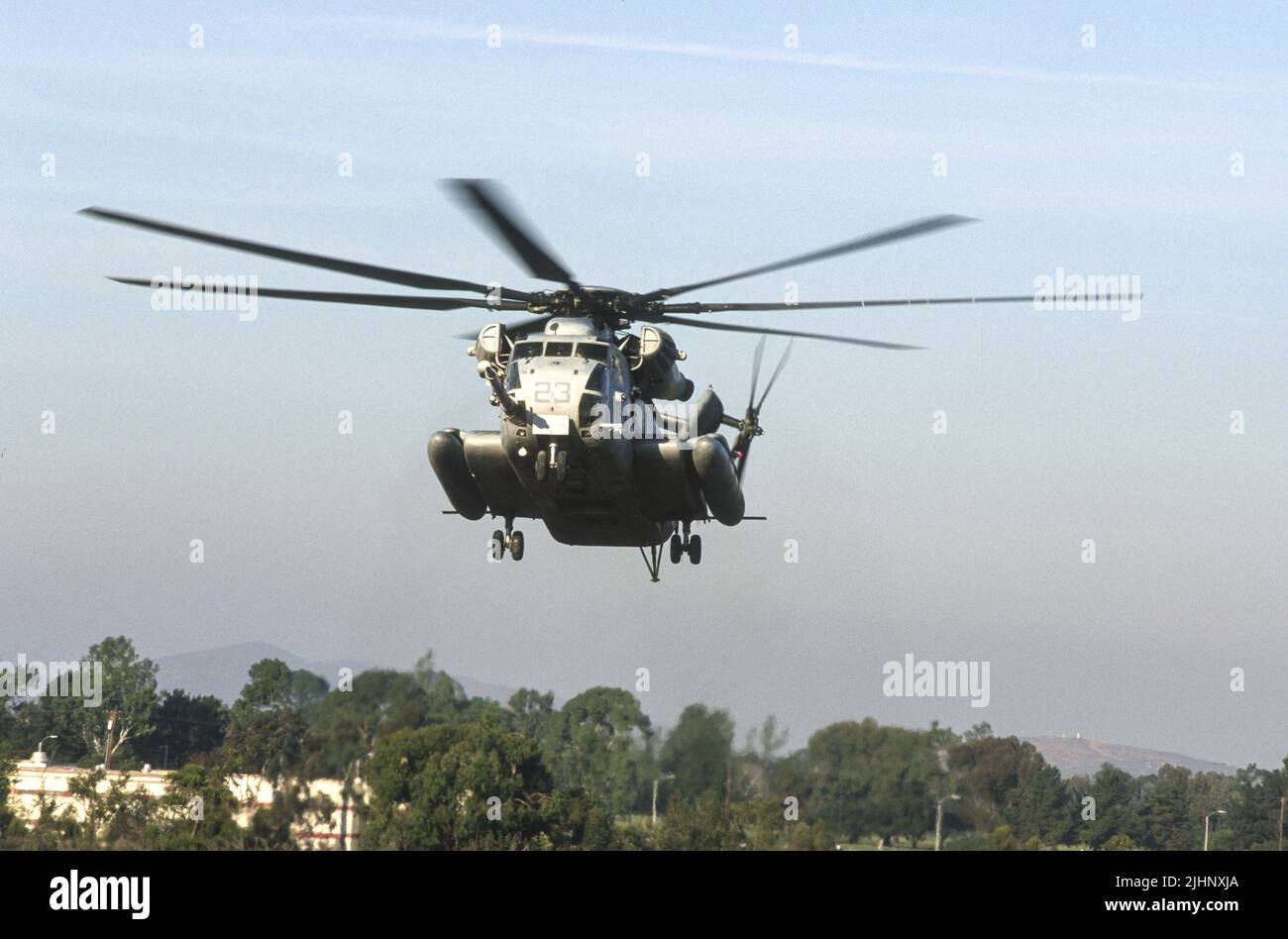 USMC CH-53E Super Stallion landing at MCAS Miramar, California Stock ...