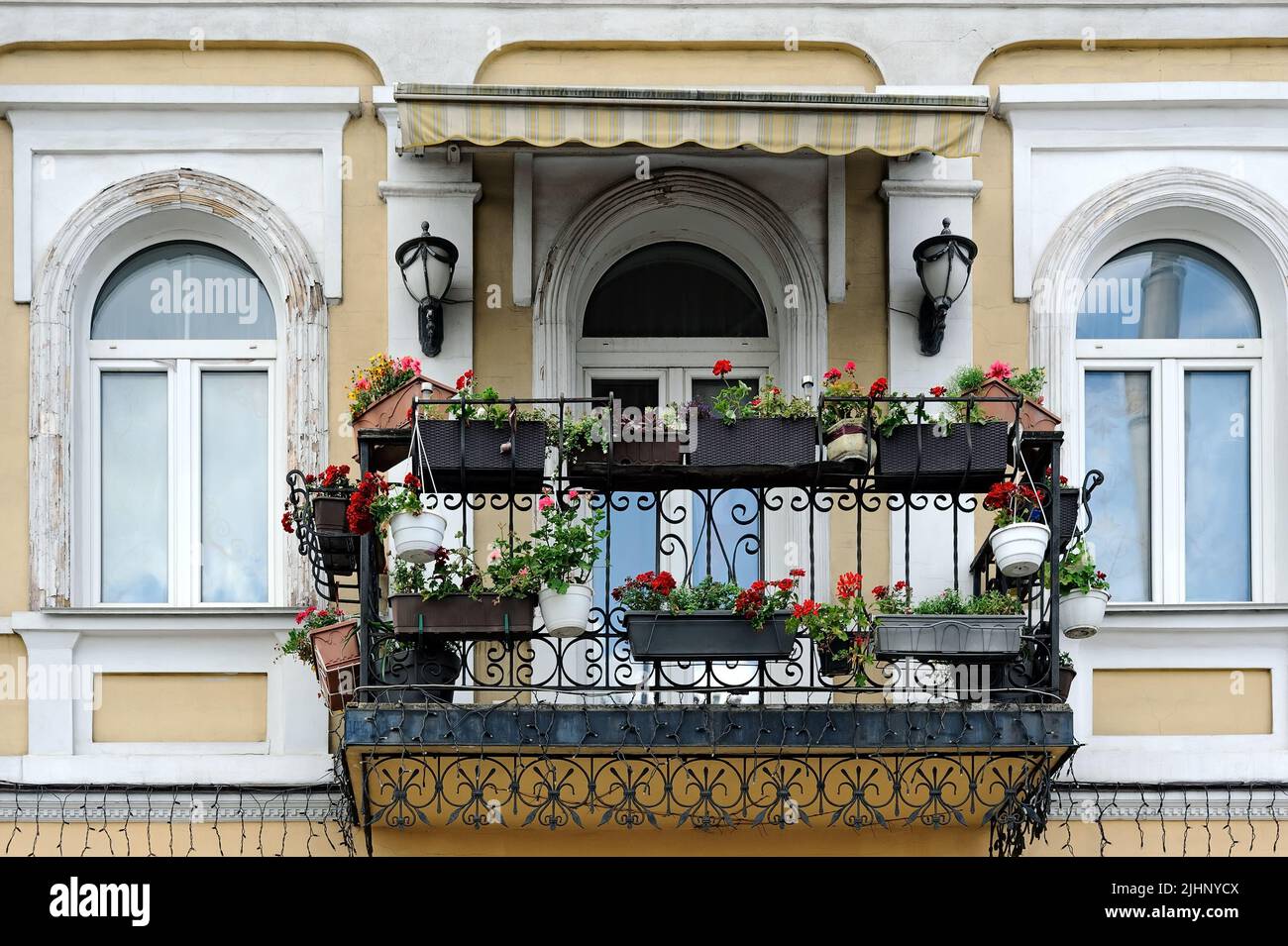Decorative balcony on mansion hi-res stock photography and images - Alamy