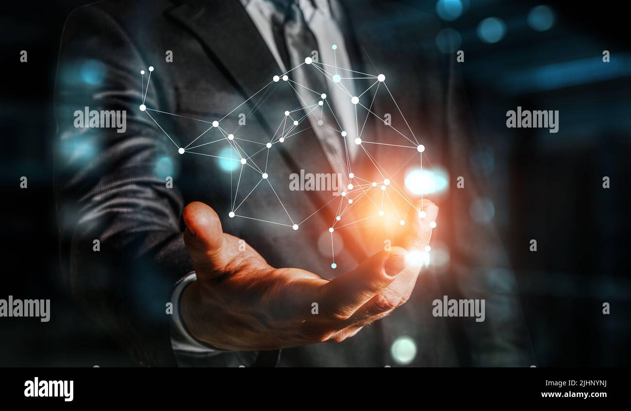 Science concept with sphere model Stock Photo - Alamy