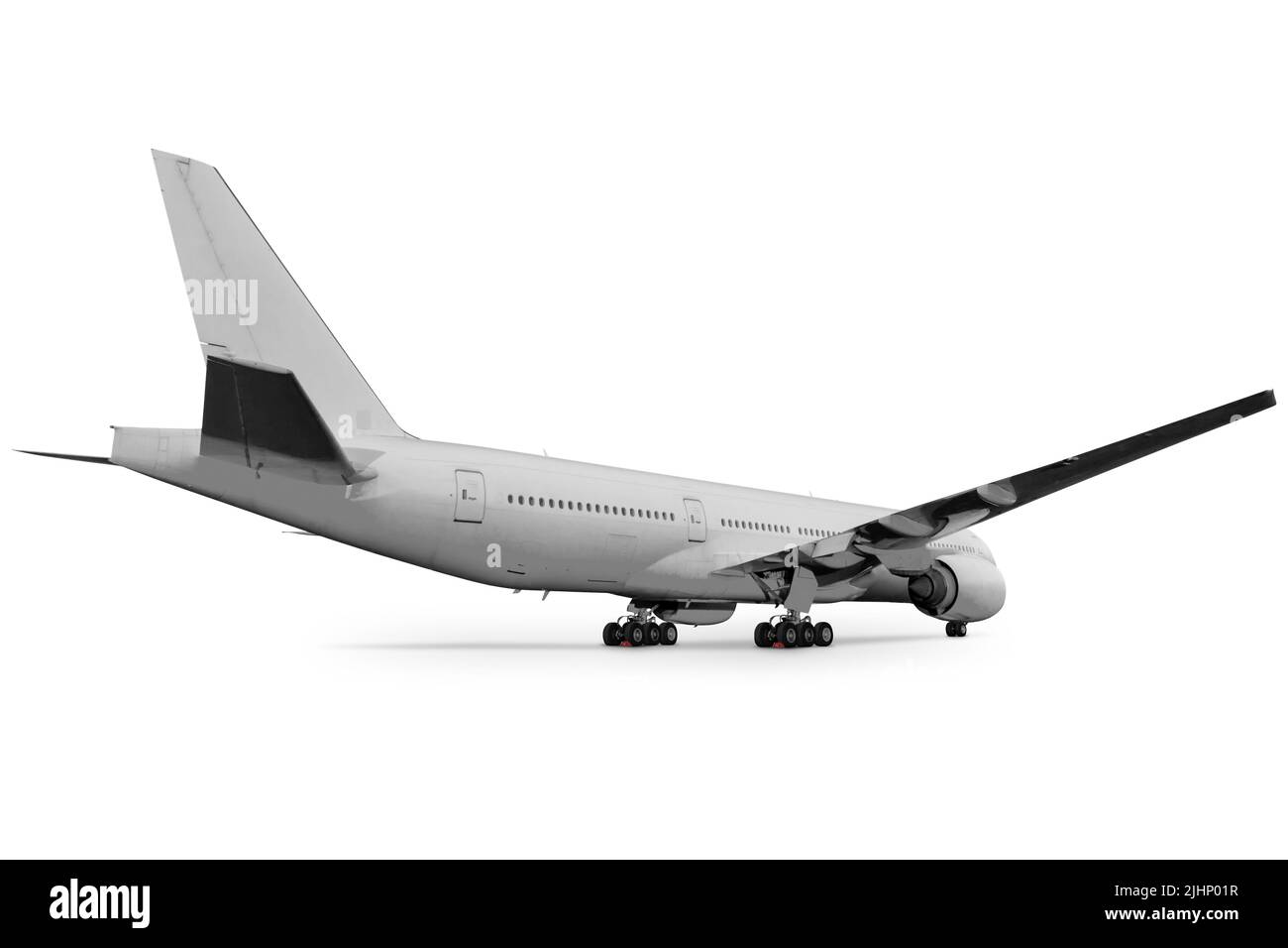 White wide body passenger airplane isolated on white background Stock ...