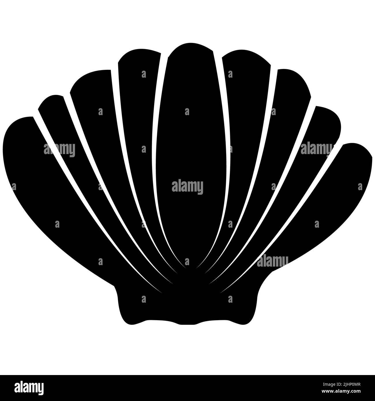 seashell icon on white background. shellfish marine sign. seashell ...