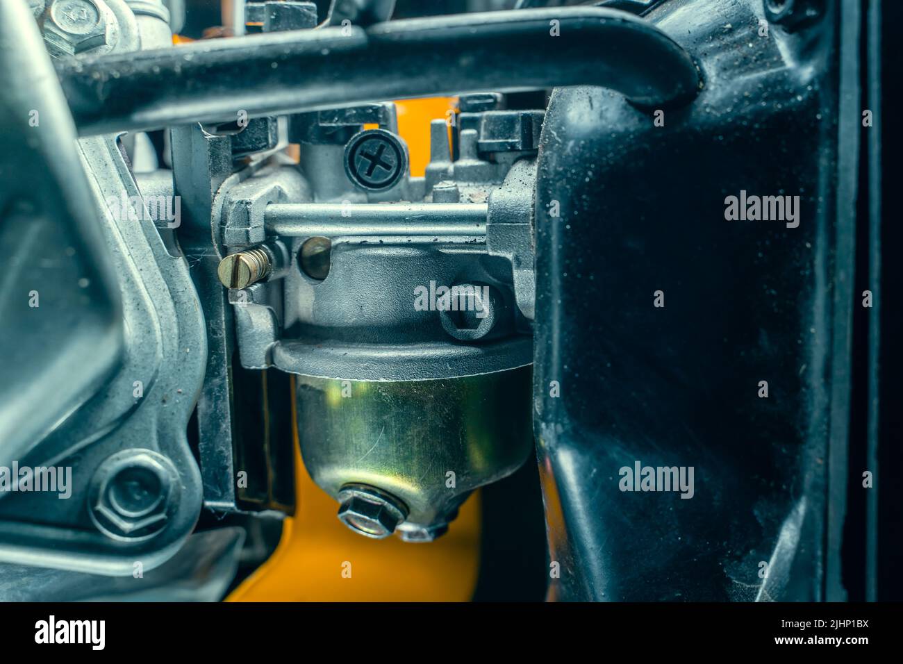 Small carburetor of a gasoline engine of a gasoline electric generator ...