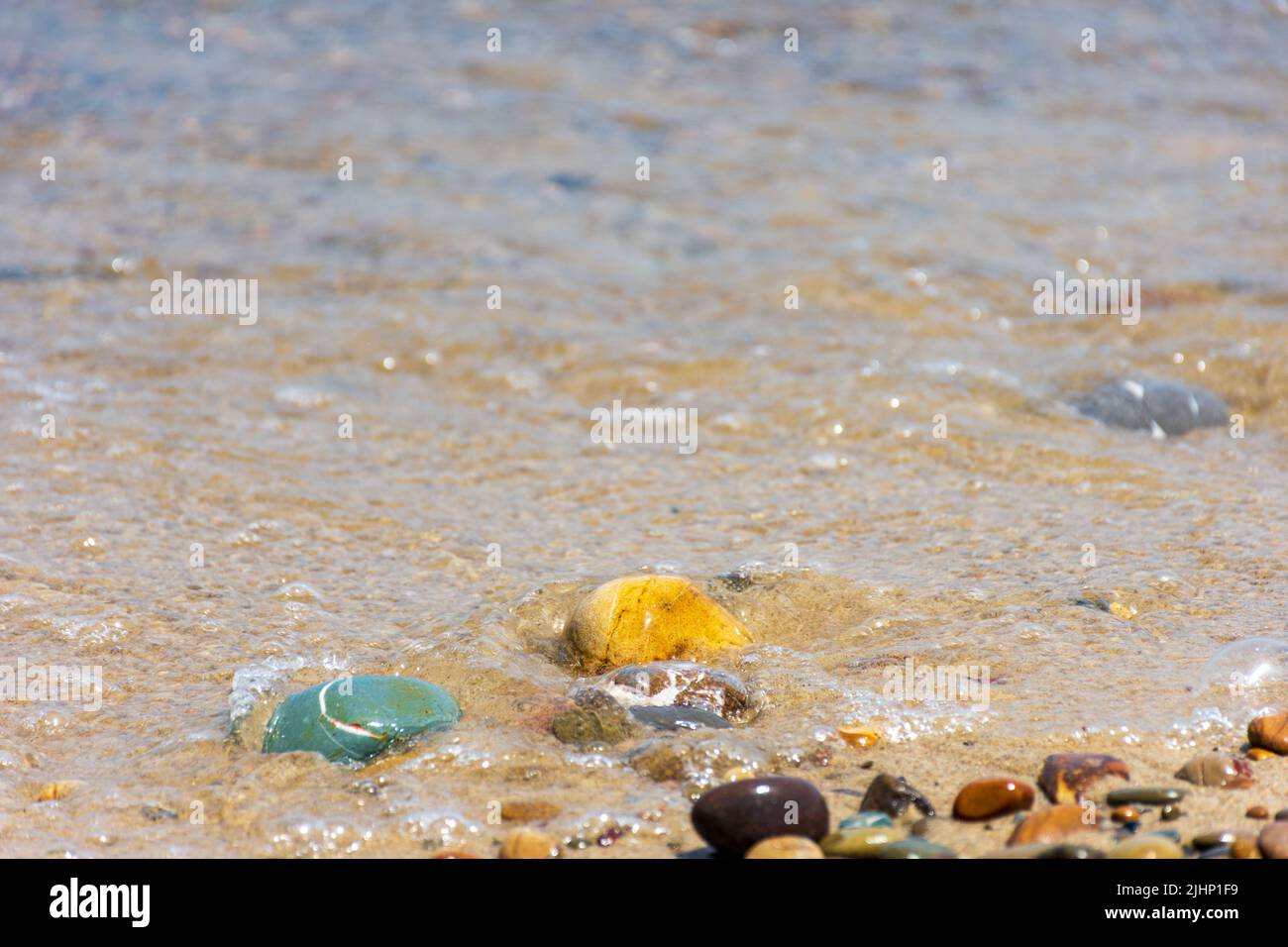 Pebble beach in Jijel city, Algeria. Summer vacation concept Stock ...