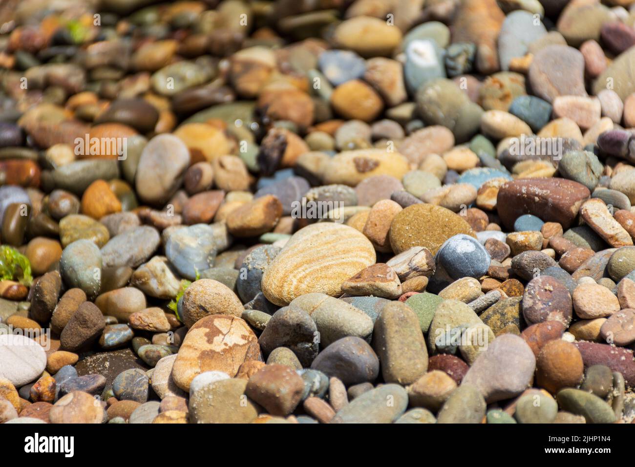 Pebble beach in Jijel city, Algeria. Summer vacation concept Stock ...