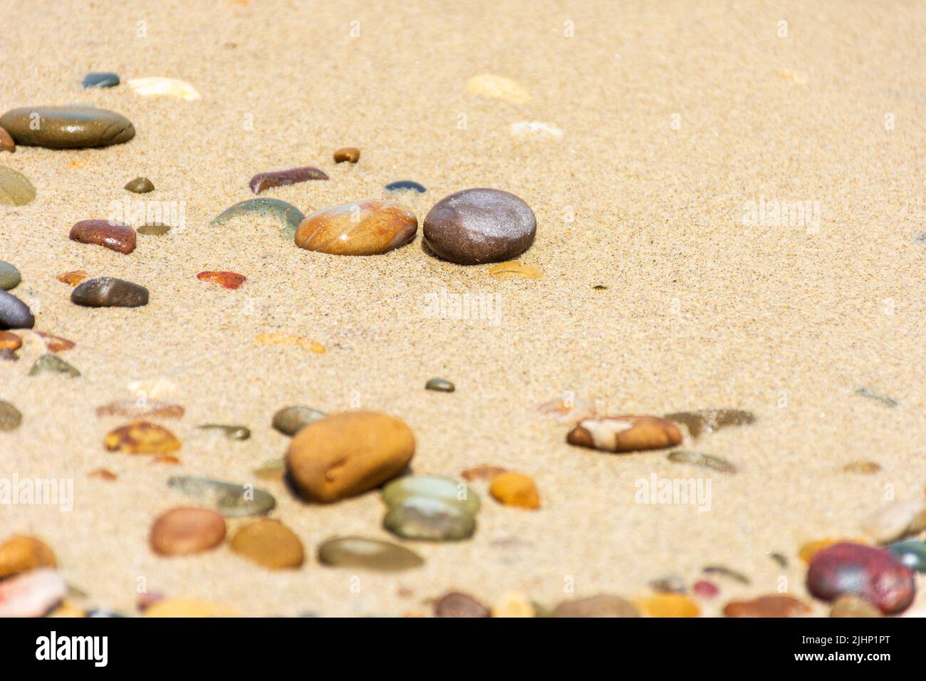 Pebble beach in Jijel city, Algeria. Summer vacation concept Stock ...