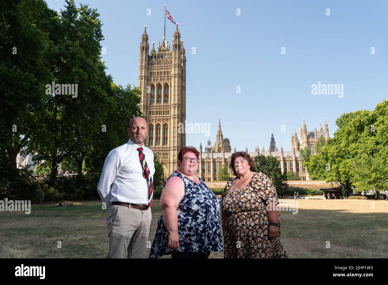 Families of the Hyde Park bombing victims (left to right) Mark Tipper ...