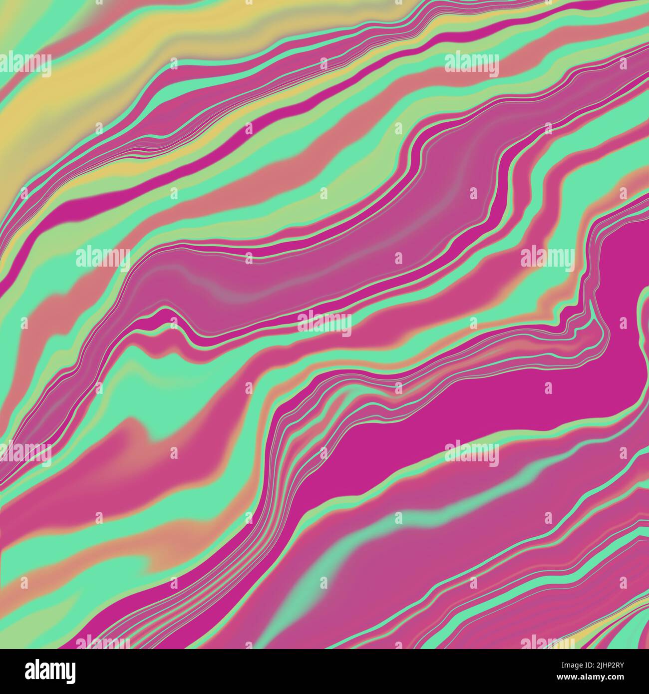 Bright play of pink and green colors. Abstract stripes with holographic ...