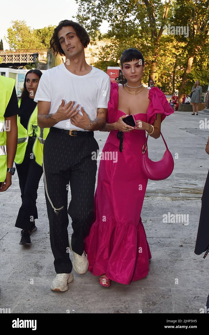 Rome, Italy, 19/07/2022, Damiano David , Giorgia Soleri Damiano David ...