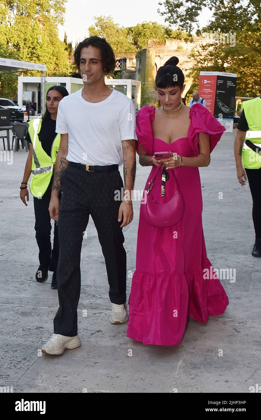 Rome, Italy, 19/07/2022, Damiano David , Giorgia Soleri Damiano David ...